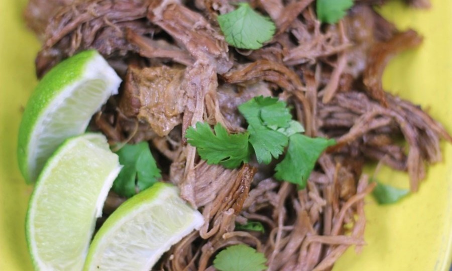 Instant Pot Cilantro Chili Lime Shredded Beef - Lunch | Once A Month Meals