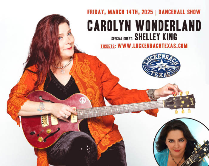 Carolyn Wonderland + Shelley King SEATED Dancehall Show @ Luckenbach ...