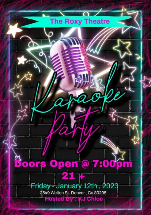 Open Mic Karaoke Night @ The Roxy Theatre Denver, CO - January 12th ...