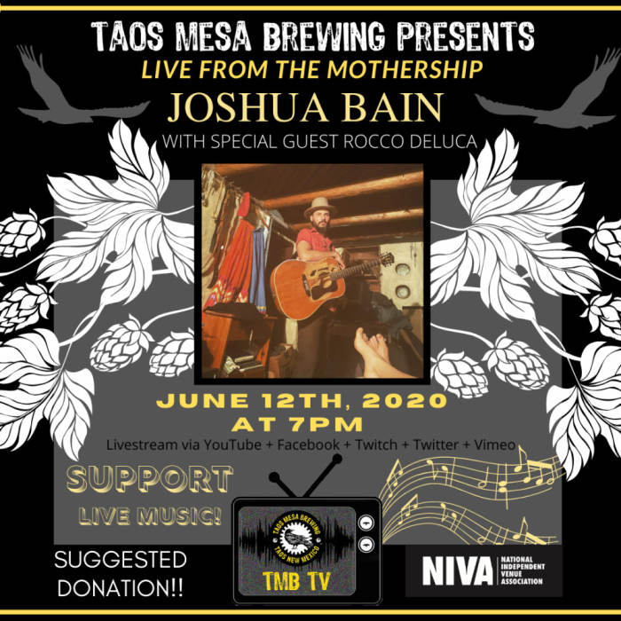 TMB-TV: Joshua Bain & Rocco DeLuca Live from the Mothership @ Taos Mesa ...