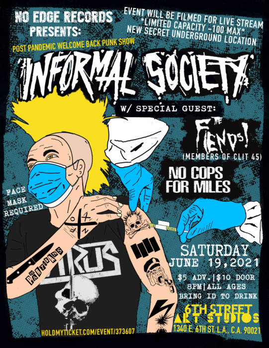 POST PANDEMIC PUNK SHOW: w/ INFORMAL SOCIETY, THE FIENDS, & @ 6TH ...