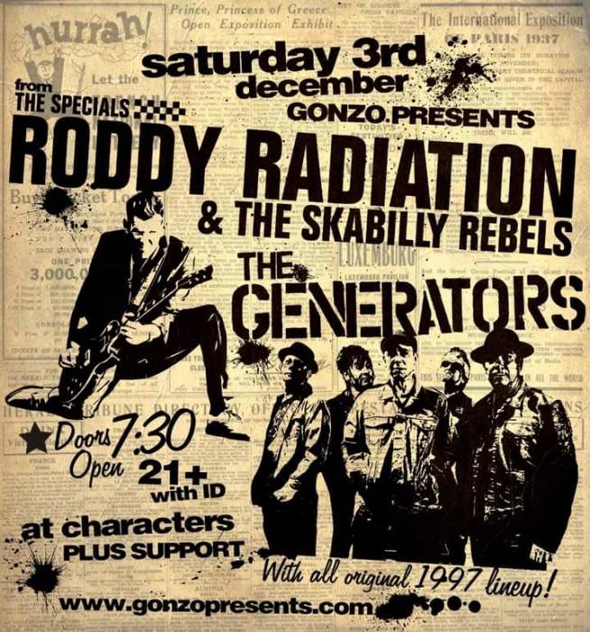 RODDY RADIATION from The SPECIALS,The Generators(playing songs from 1st ...