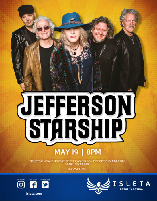JEFFERSON STARSHIP @ Isleta Resort & Casino - The Showroom Albuquerque ...