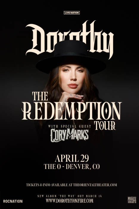 Dorothy w/ Cory Marks @ The Oriental Theater Denver, CO - April 29th ...