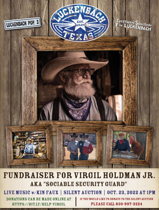 Luckenbach Texas Fundraiser for Virgil Holdman Jr. | Live Music ...