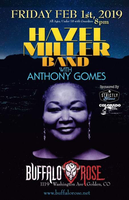 Hazel Miller Band (Sold Out) with very special guest: ANTHONY @ Buffalo ...