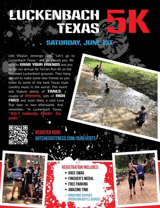 Gut Check 5k - All Terrain Run @ Luckenbach Texas Fredericksburg, TX ...