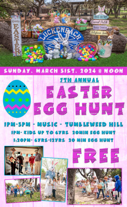 Luckenbach's Big Easter Egg Hunt FREE FAMILY FUN @ Luckenbach Texas ...