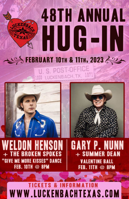 48th Annual Hug-In & "Give Me More Kisses" Dance w/Weldon @ Luckenbach ...