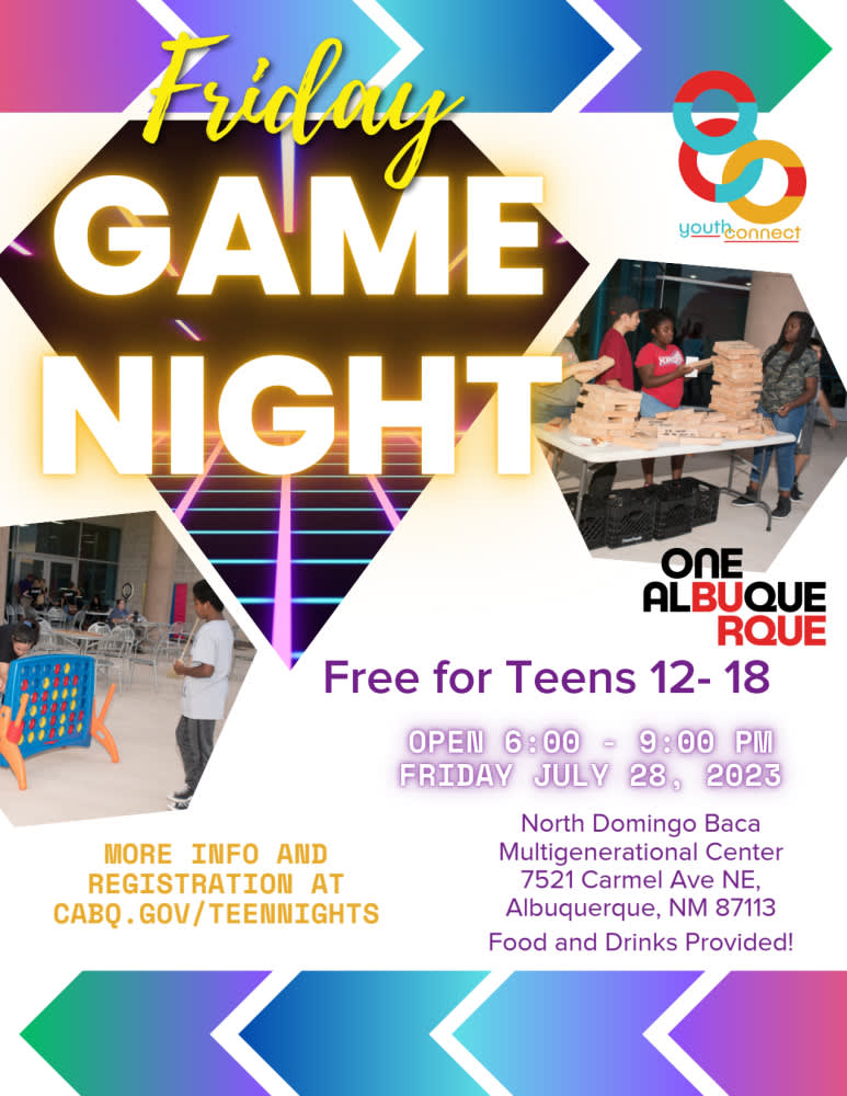 Teen Night! - Friday Game Night FREE EVENT @ North Domingo Baca ...